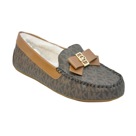 Michael Kors | Shoes | Michael Kors Erica Faux Furcoated Canvas Slipper ...